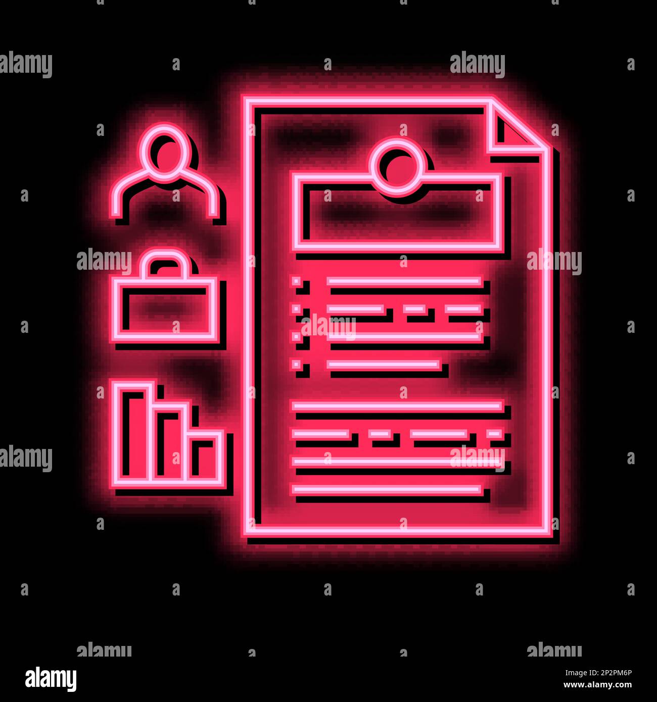 employee cv color icon vector illustration sign Stock Vector Image ...