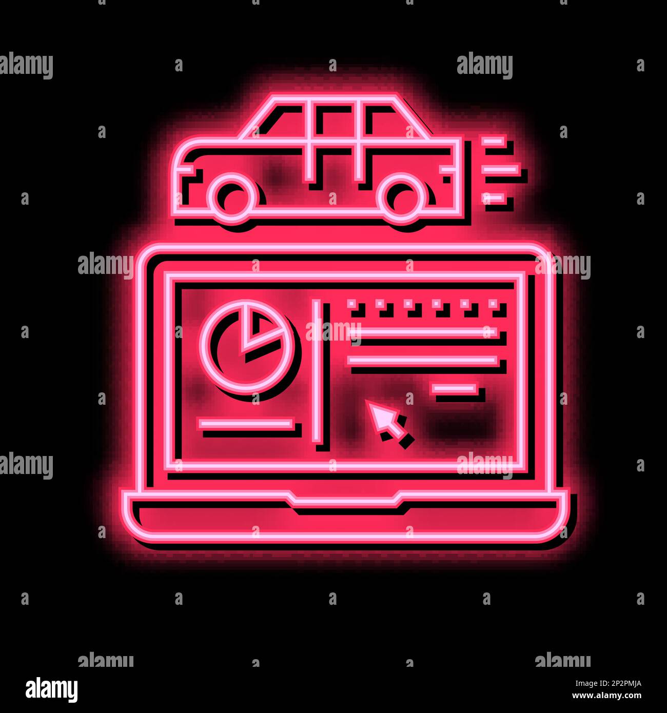 car test computer program color icon vector illustration Stock Vector ...