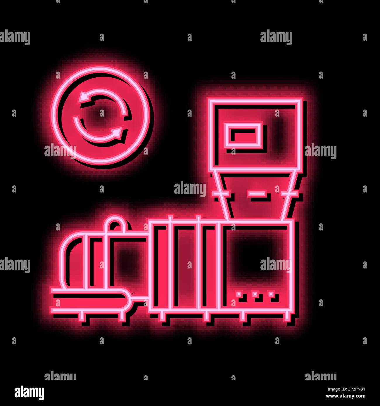 garbage recycling machine color icon vector illustration Stock Vector ...