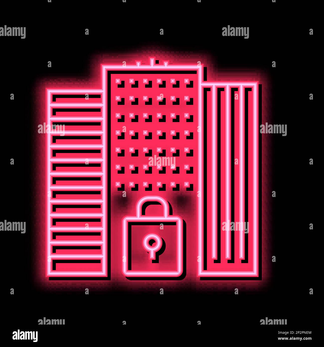 closed business center or companies color icon vector illustration ...