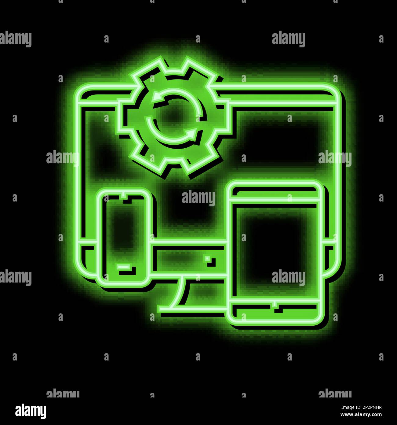 technics optimize neon glow icon illustration Stock Vector Image & Art ...
