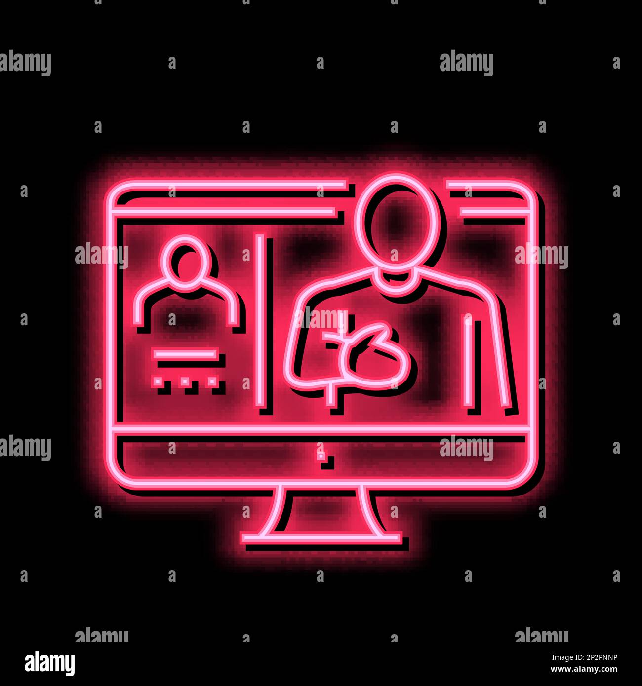 Glowing call icon neon Stock Vector Images - Alamy