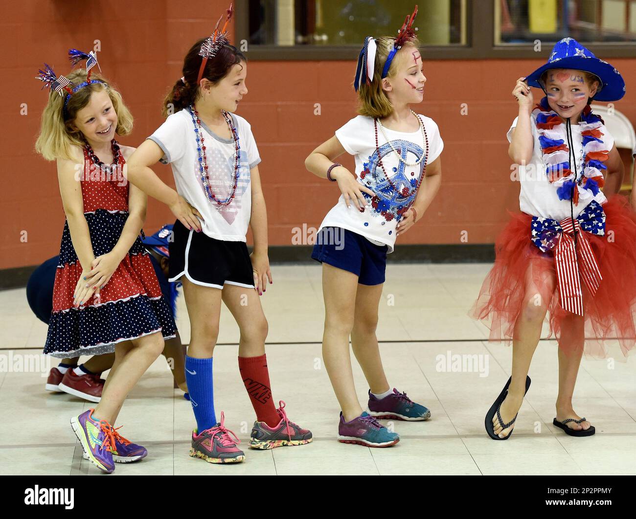 Deaconess summer campers, from left, Emma Griffin, Isabelle Bohleber ...