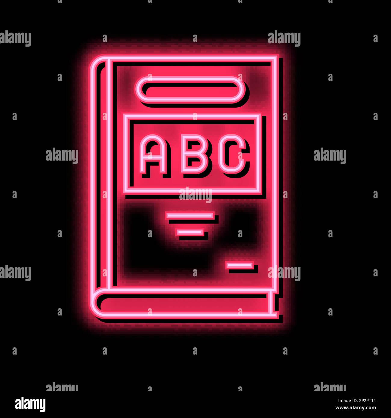 abc book neon glow icon illustration Stock Vector Image & Art - Alamy