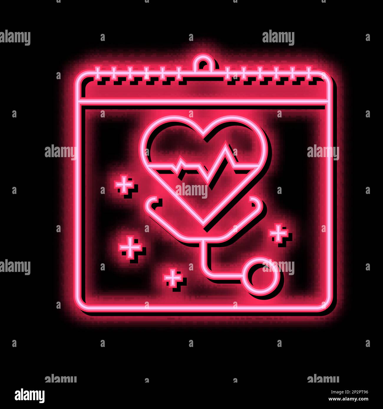 world health day neon glow icon illustration Stock Vector Image & Art ...
