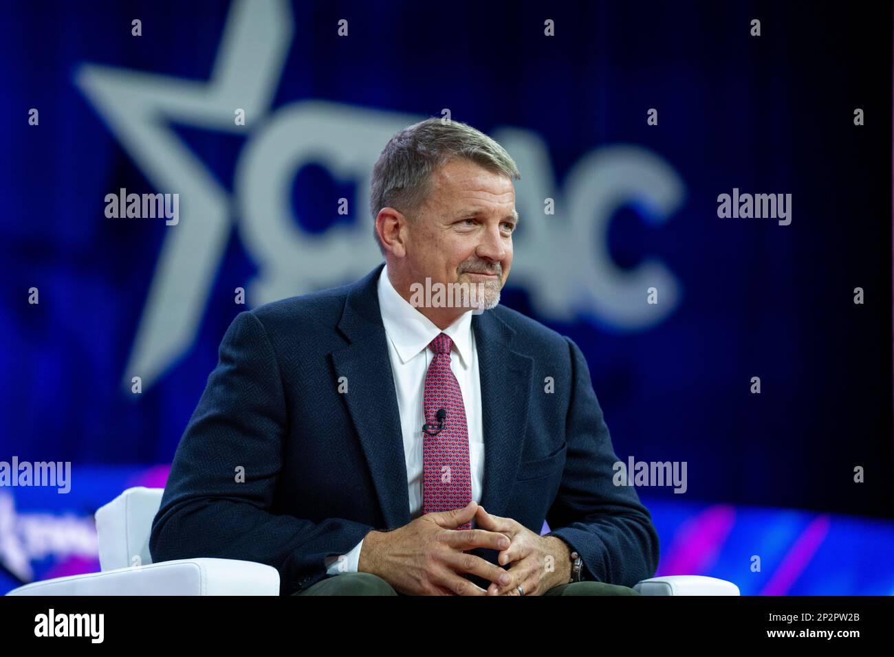 Erik Prince, founder of the private security firm Blackwater, speaks at the Conservative ...