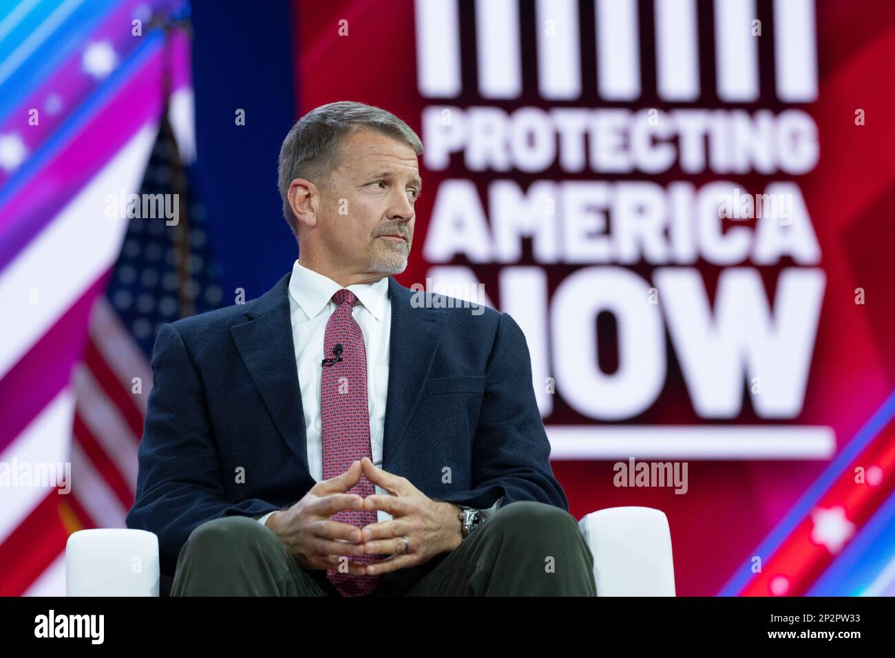 Erik Prince, founder of the private security firm Blackwater, speaks at the Conservative ...