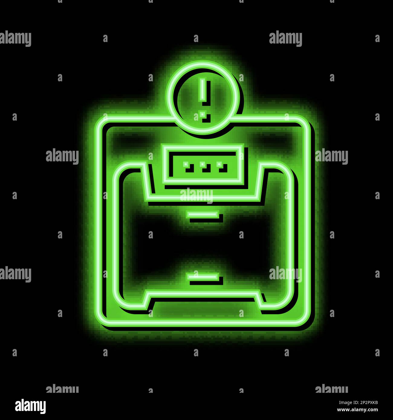 excess weight bariatric neon glow icon illustration Stock Vector Image ...