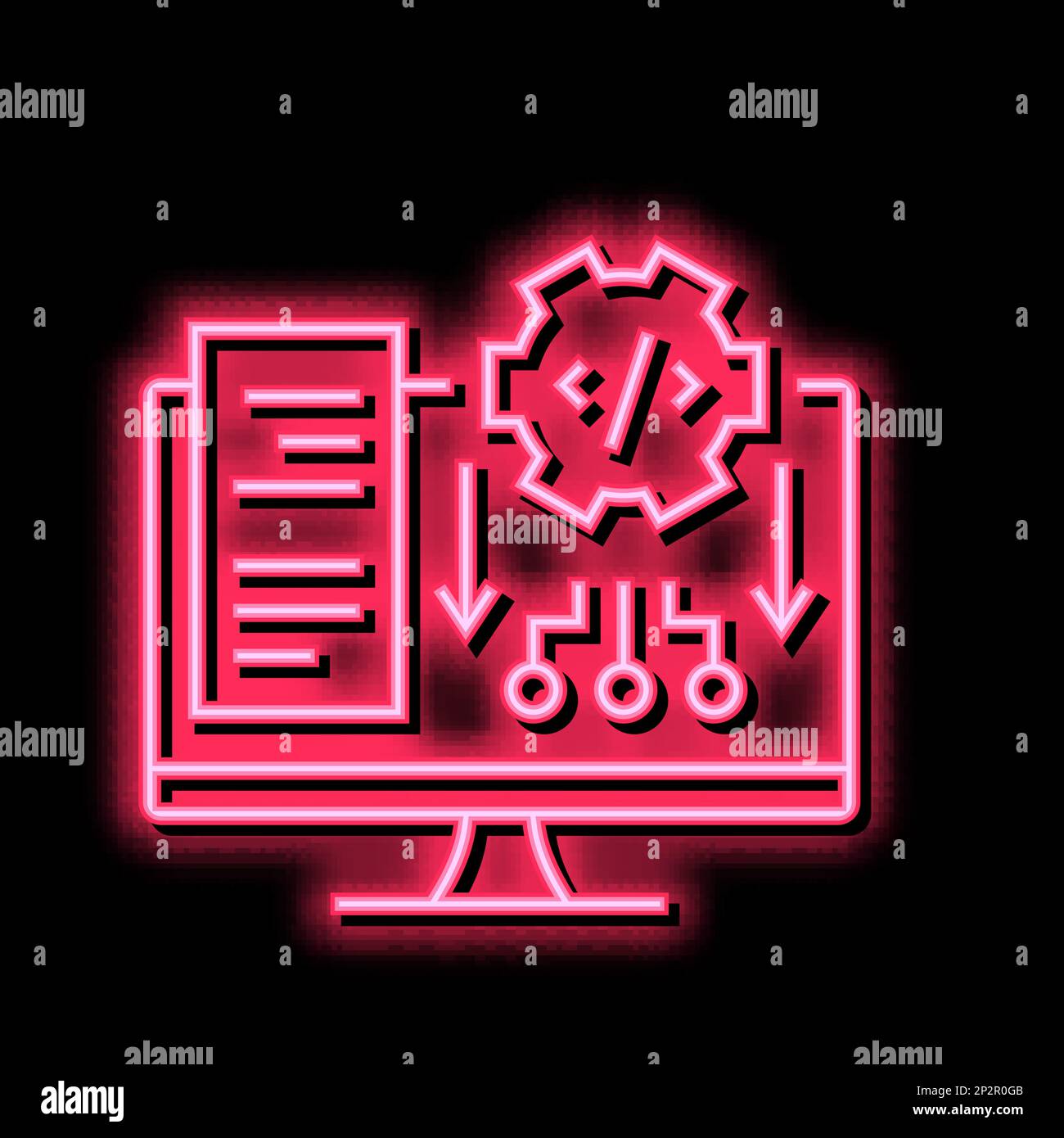 software system neon glow icon illustration Stock Vector Image & Art - Alamy