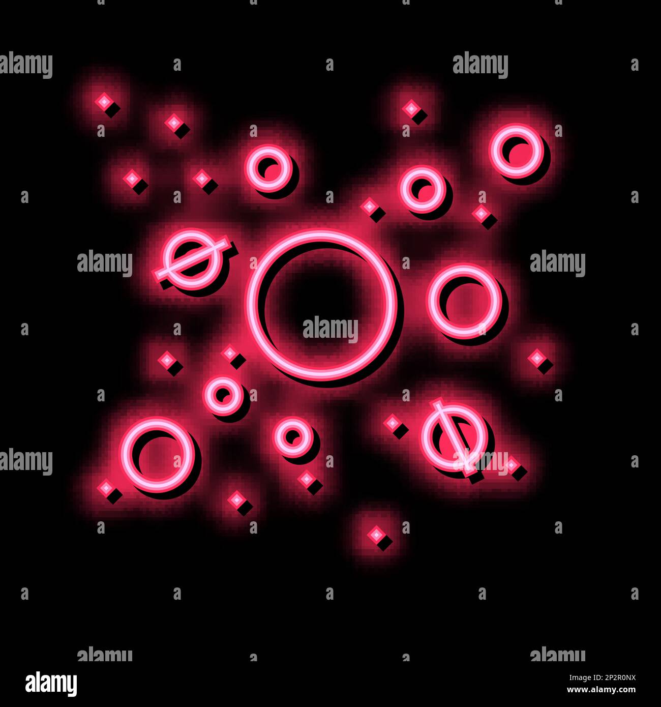 solar system planets neon glow icon illustration Stock Vector Image ...