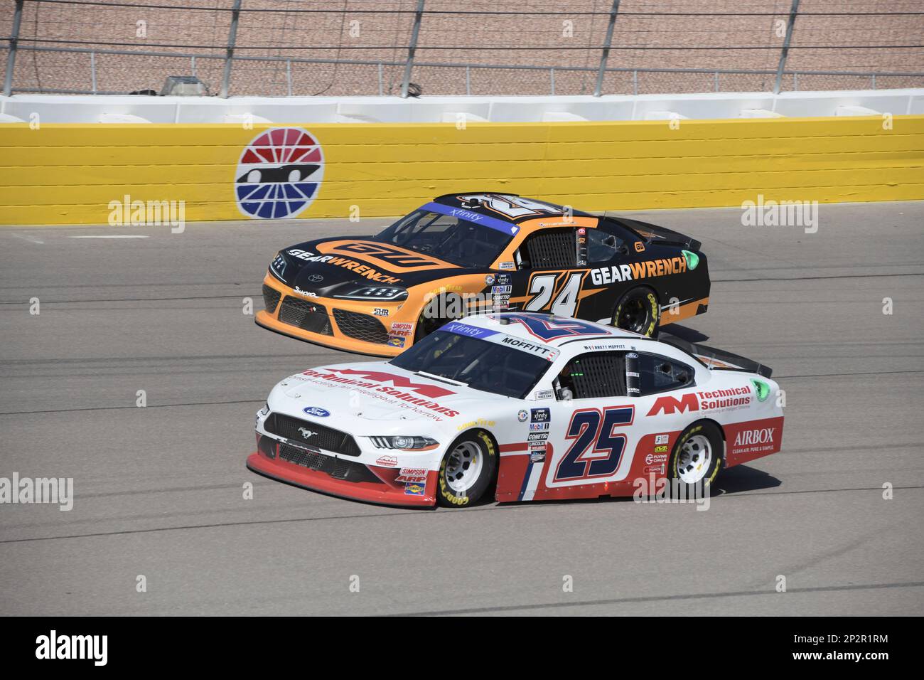 LAS VEGAS, NV - MARCH 04: Brett Moffitt (#25 AM Racing AM Technical Solutions Ford) during the ...