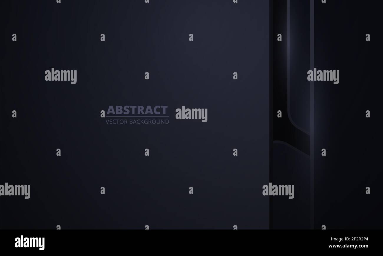 Black modern 3D abstract background with vertical lines. Vector ...