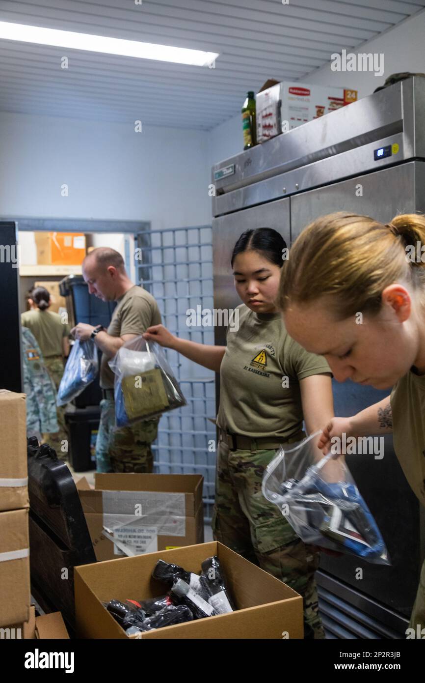 U.S. Army Combat Medic Specialists assigned to Task Force Orion, 27th ...