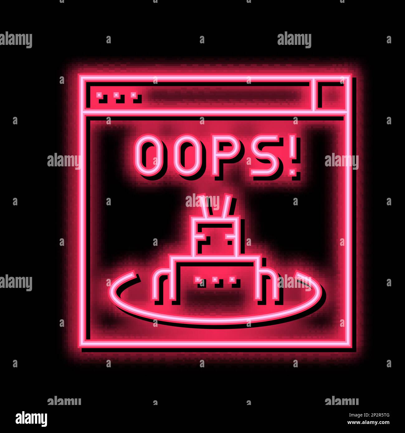oops web error neon glow icon illustration Stock Vector Image & Art - Alamy