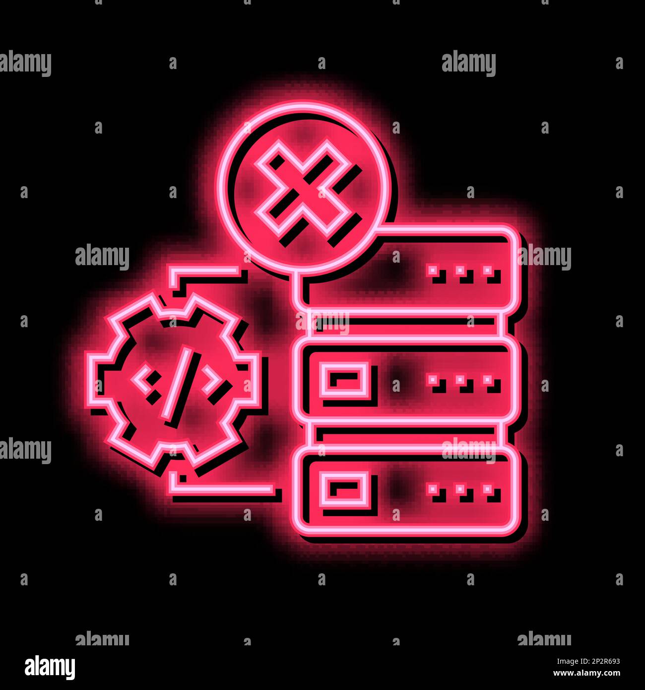 debugging servers neon glow icon illustration Stock Vector Image & Art ...