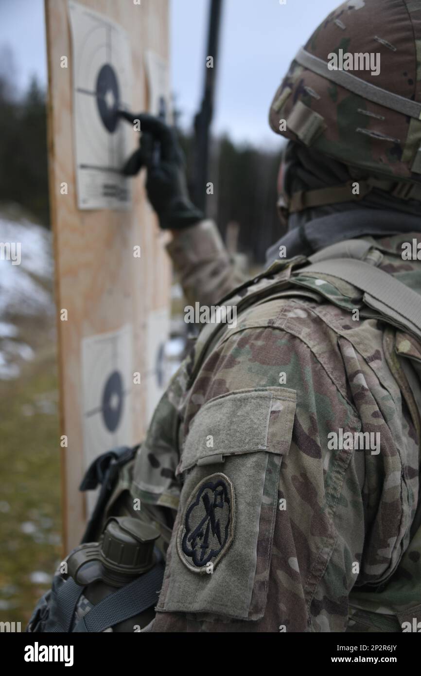 A U.S. Soldier assigned to Headquarters and Headquarters Company, 522nd ...