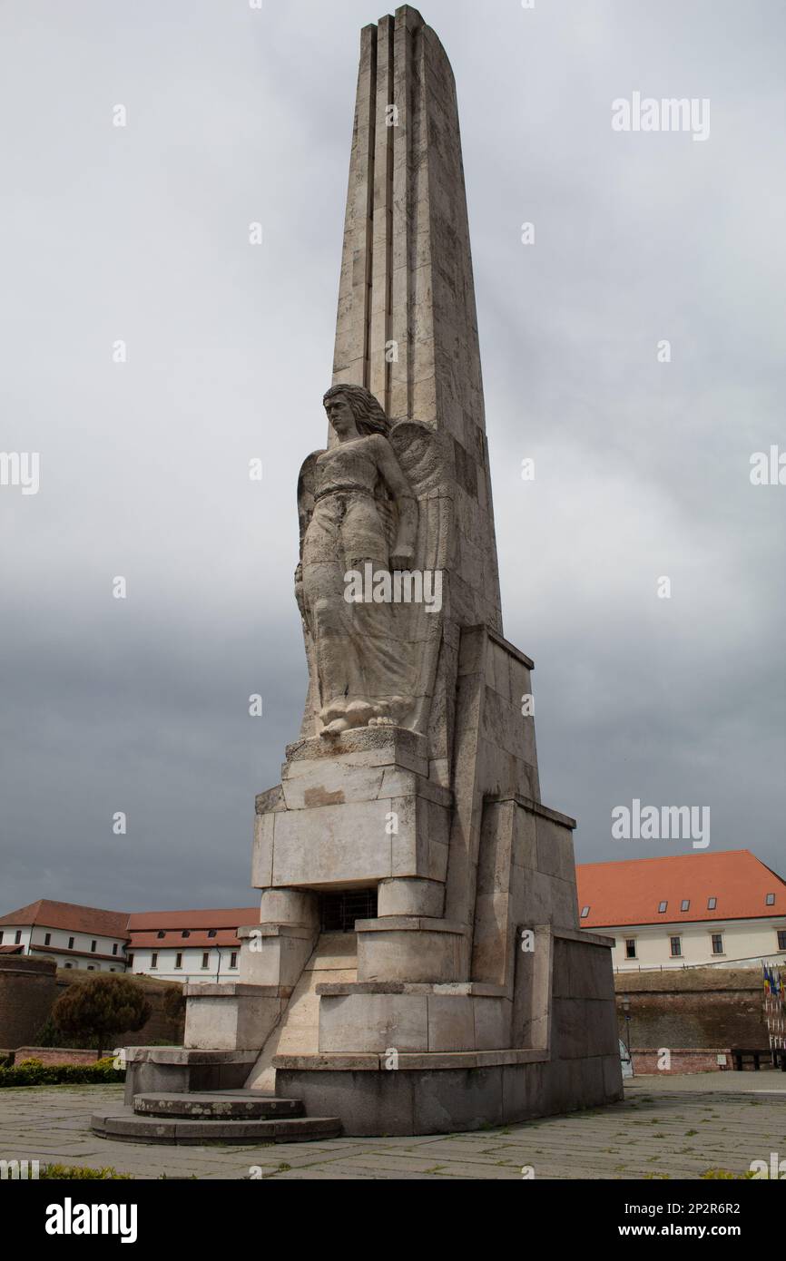 Horea, Cloșca and Crișan obelisk monument at the Alba Carolina Citadel ...