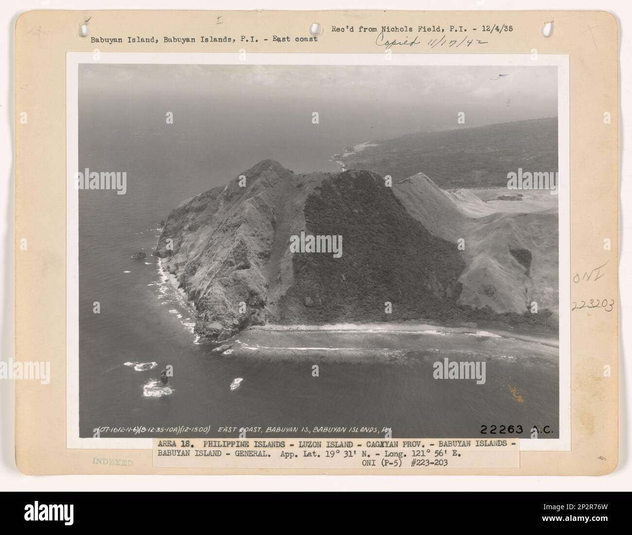 Philippine Island - Babuyan Island, Aerial Photograph Stock Photo - Alamy