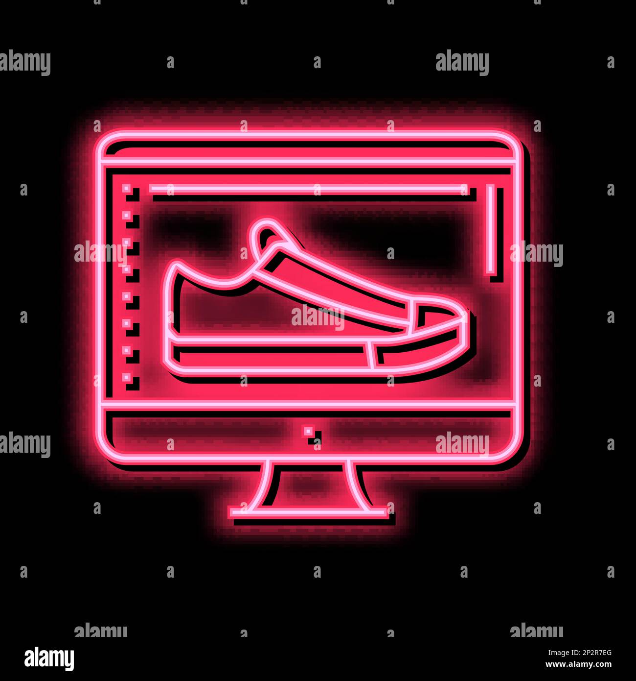 shoe design computer screen color icon vector illustration Stock Vector ...