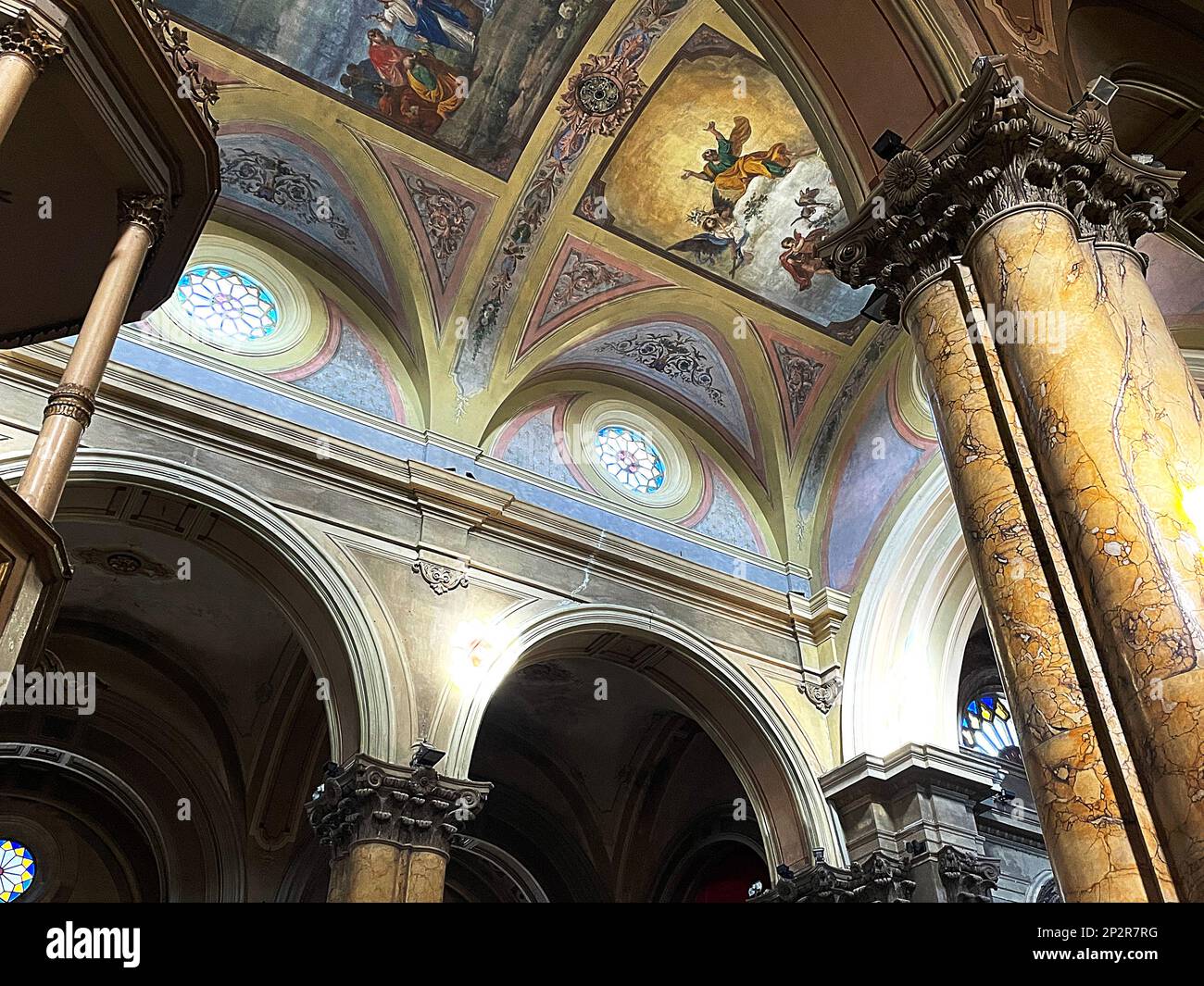 Galatina, Italy. Interior of the 17th century Catholic Church of the ...