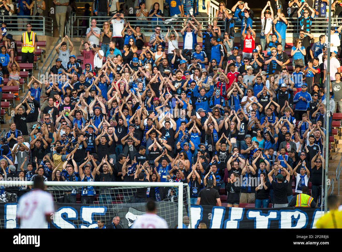 June 27, 2015: The 1906 Ultras cheer during the game between the San ...