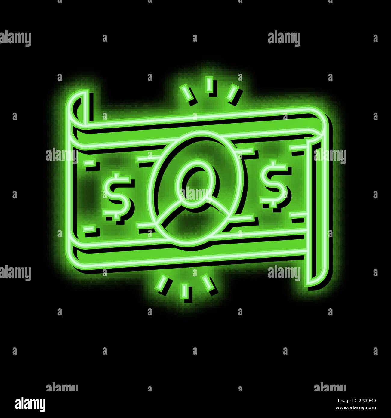 money dollar neon glow icon illustration Stock Vector Image & Art - Alamy
