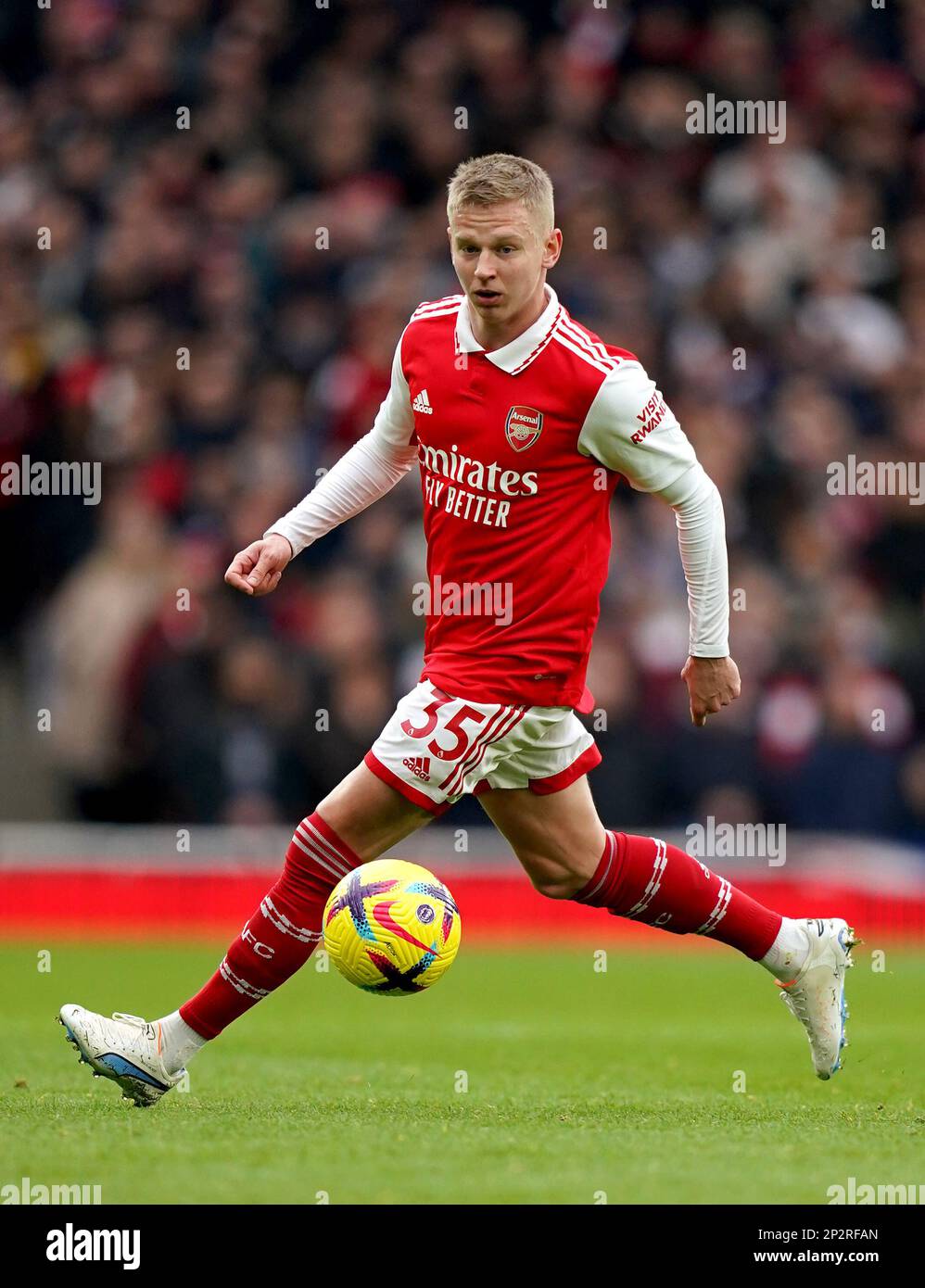 Arsenals Oleksandr Zinchenko During The Premier League Match At The