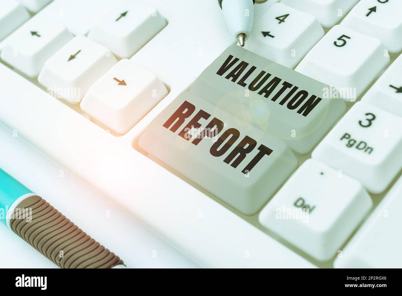 Inspiration showing sign Valuation Report. Business showcase process of ...