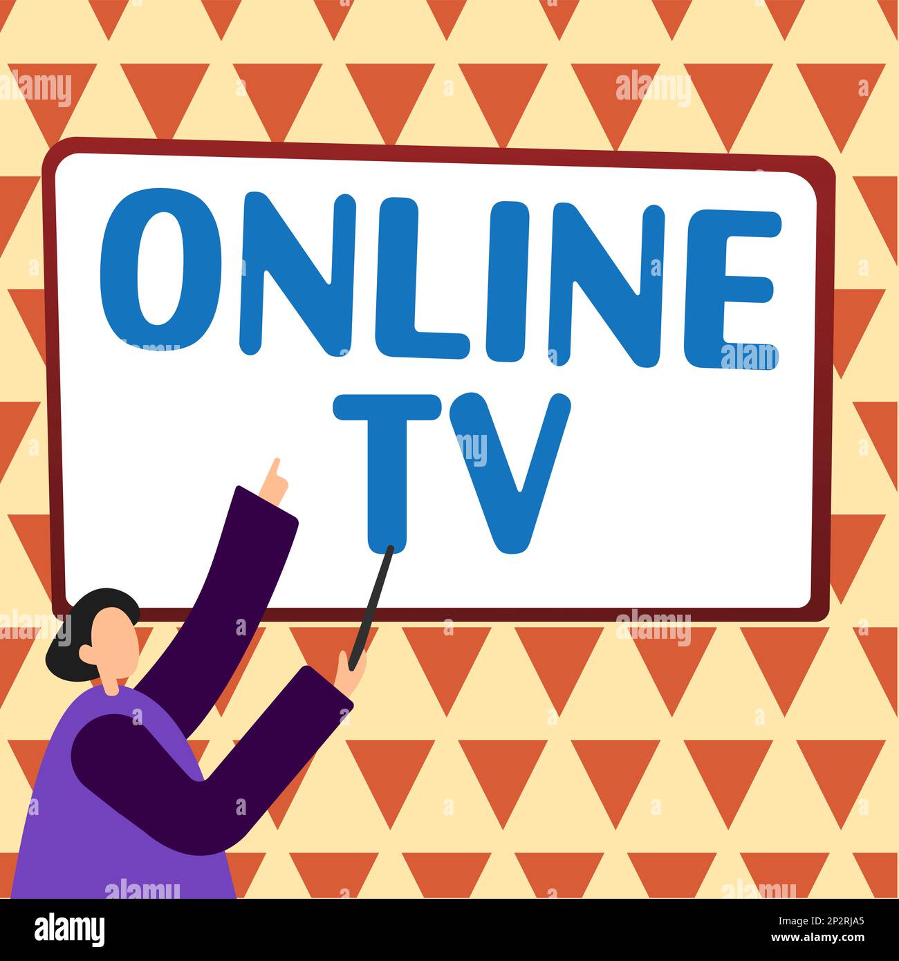 Conceptual caption Online Tv. Word Written on a television production ...