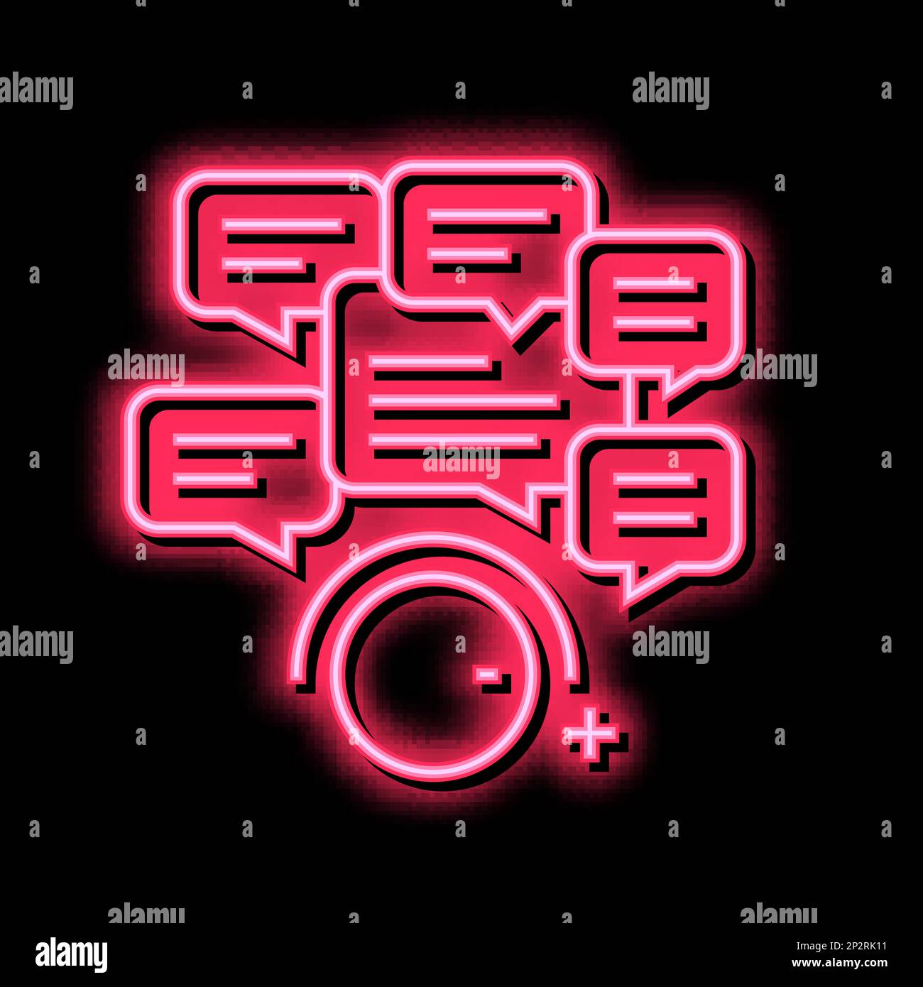 winding up comments neon glow icon illustration Stock Vector Image ...