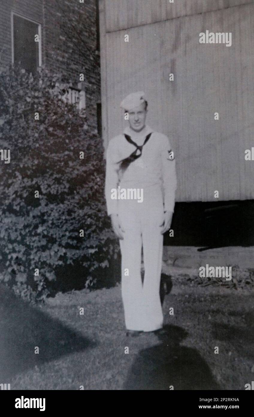 Don Dooley after arriving home in Chicago, Ill., in 1946 after serving ...
