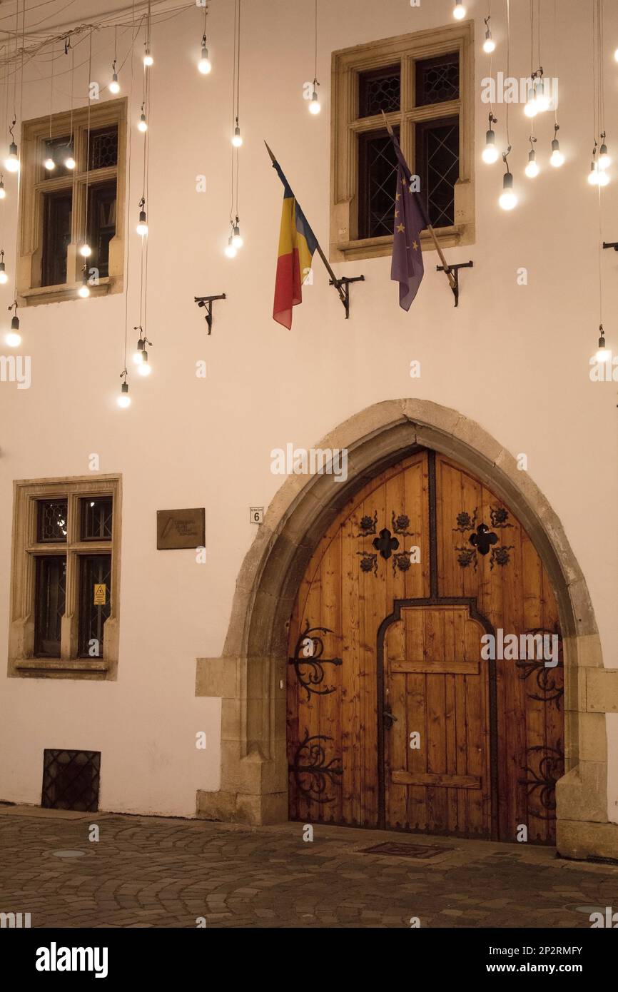 At night in Cluj-Napoca, Romania Stock Photo - Alamy