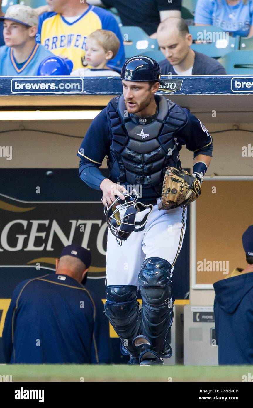 June 23, 2015: Milwaukee Brewers catcher Jonathan Lucroy #20 takes the ...