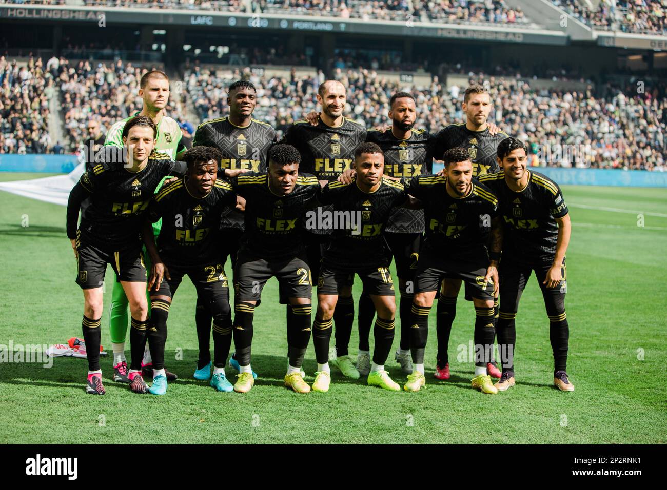 Los Angeles, California, USA. 4th Mar, 2023. LAFC's starting XI pose ...