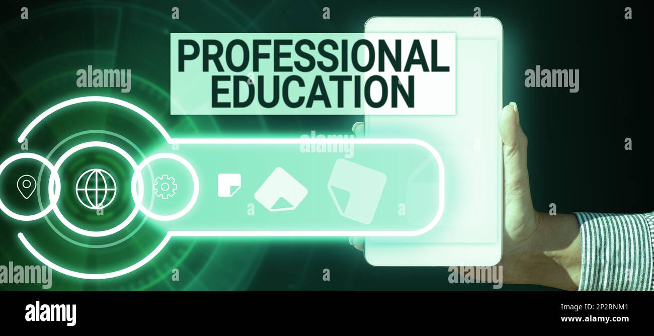 Text showing inspiration Professional Education. Concept meaning ...