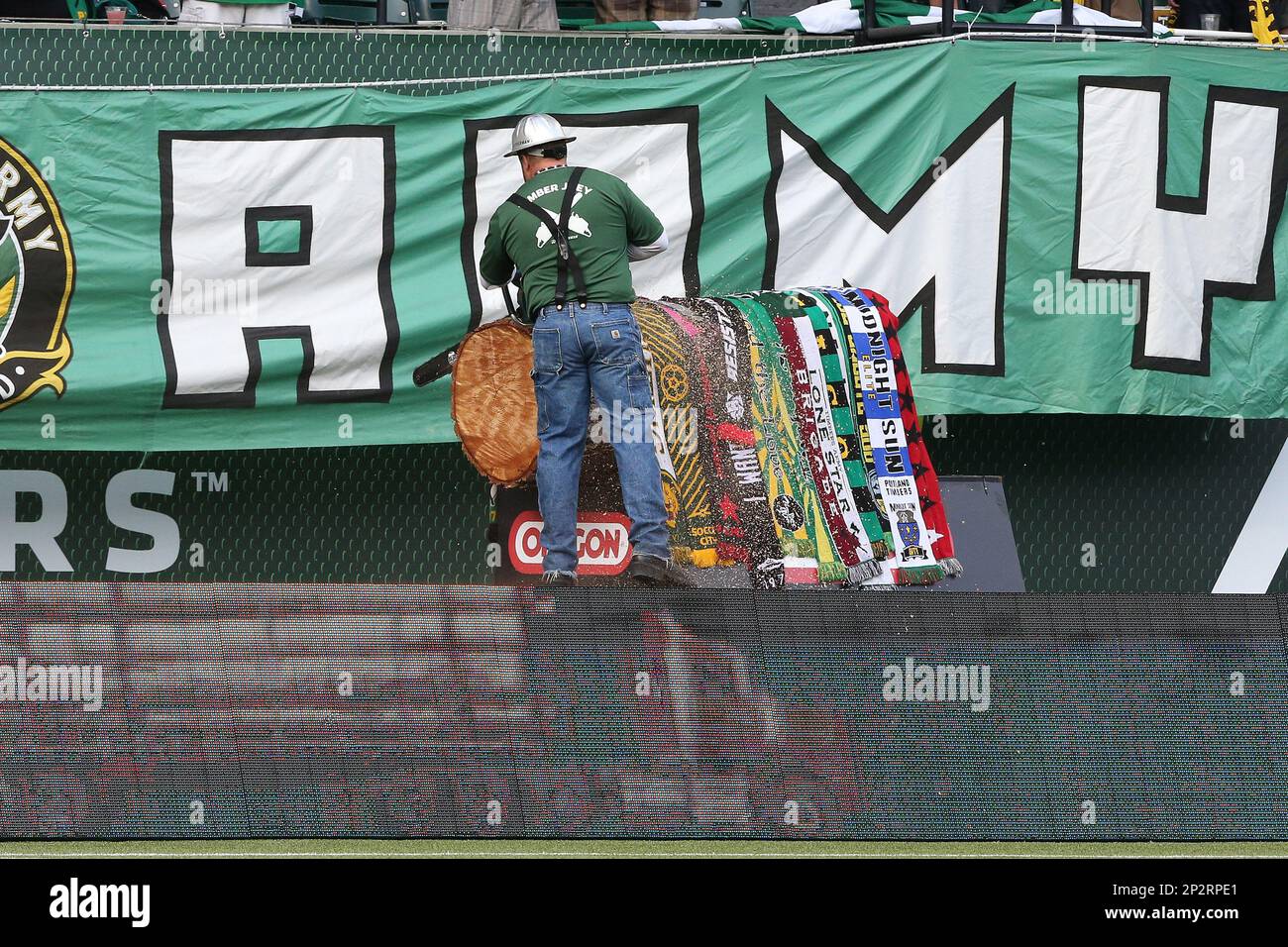 20 June 2015: Joey Webber, the Portland Timbers' mascot Timber Joey ...