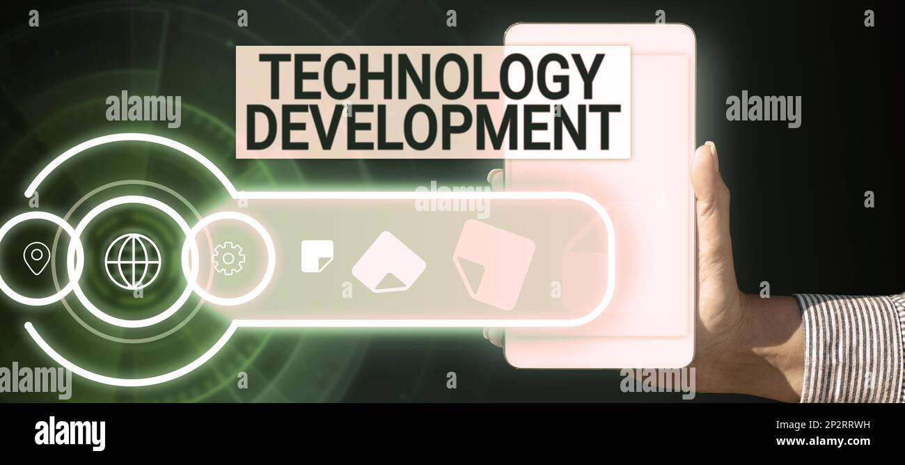Text sign showing Technology Development. Business overview ...