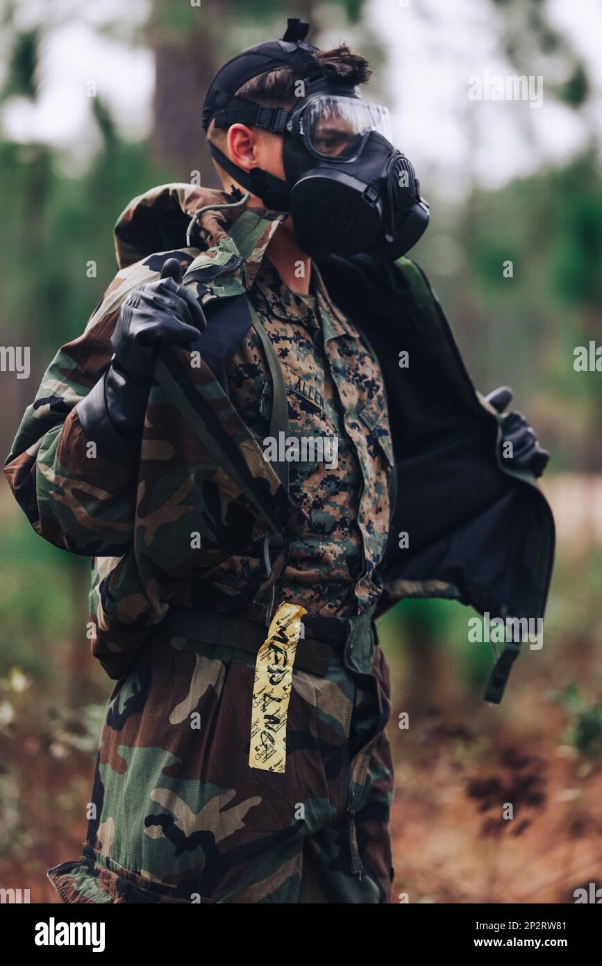 U.S. Marine Corps Lance Cpl. Allen, with Division Training Company, 2d ...