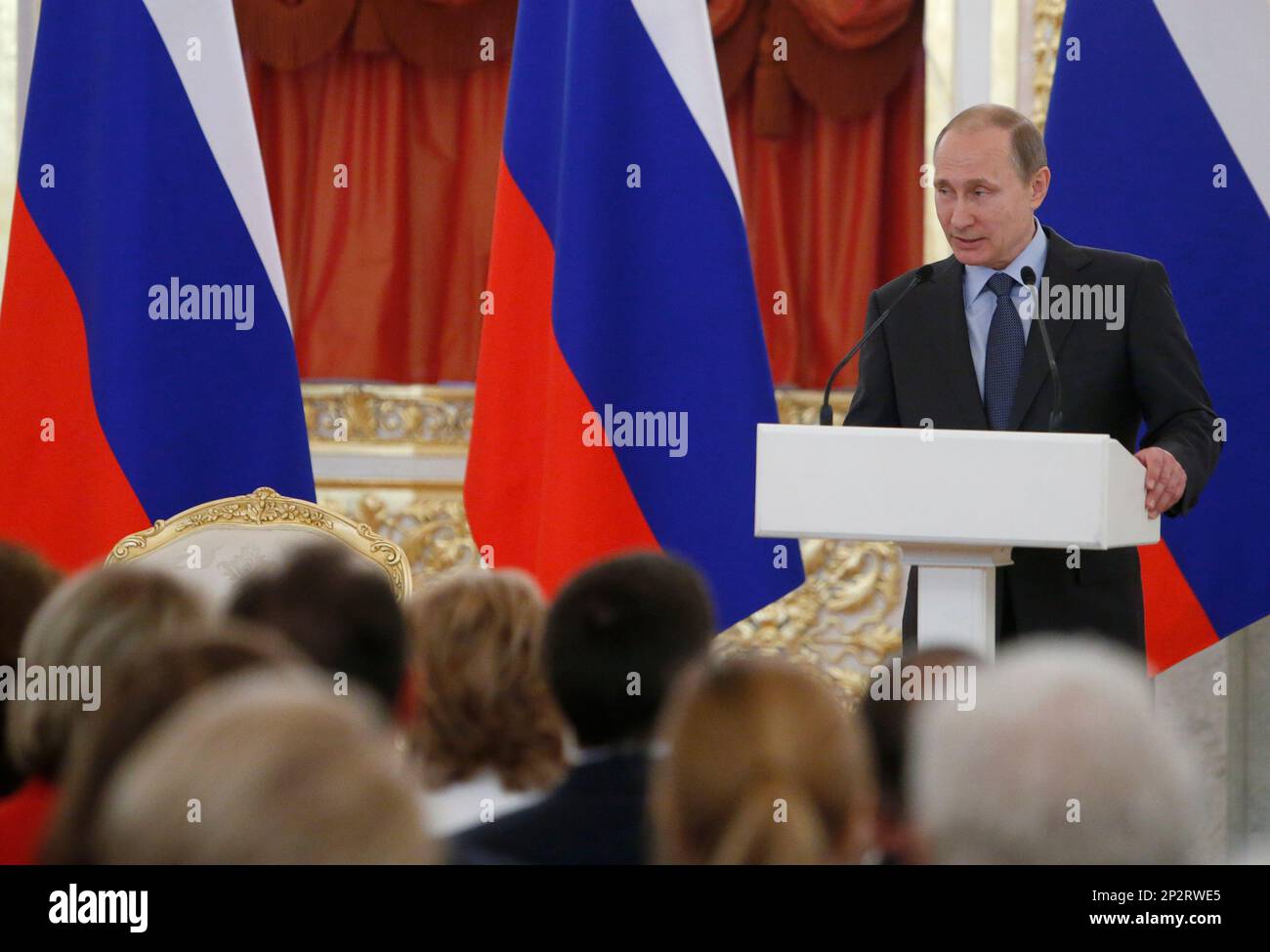 Russian President Vladimir Putin addresses a meeting of his Public ...