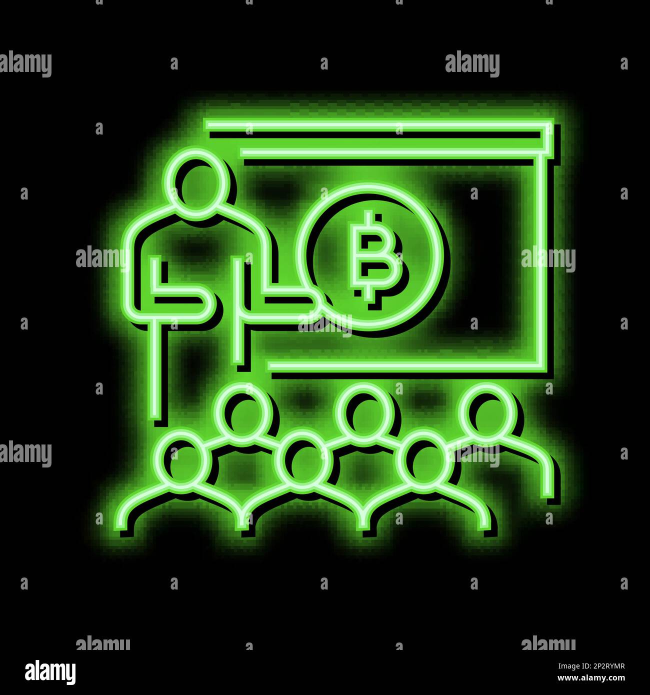 presentation ico neon glow icon illustration Stock Vector Image & Art ...