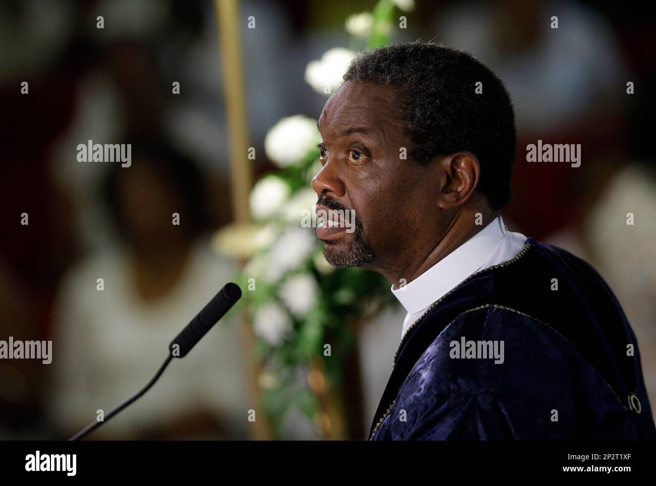 The Rev. Norvel Goff speaks during a prayer service at the Emanuel A.M ...