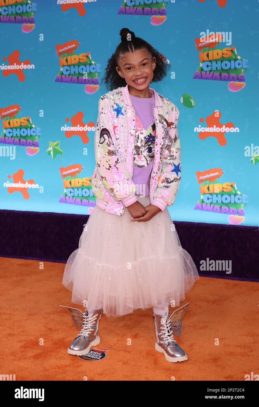 Madison Skye Validum arrives at the Nickelodeon Kids' Choice Awards on Saturday, March 4, 2023 ...