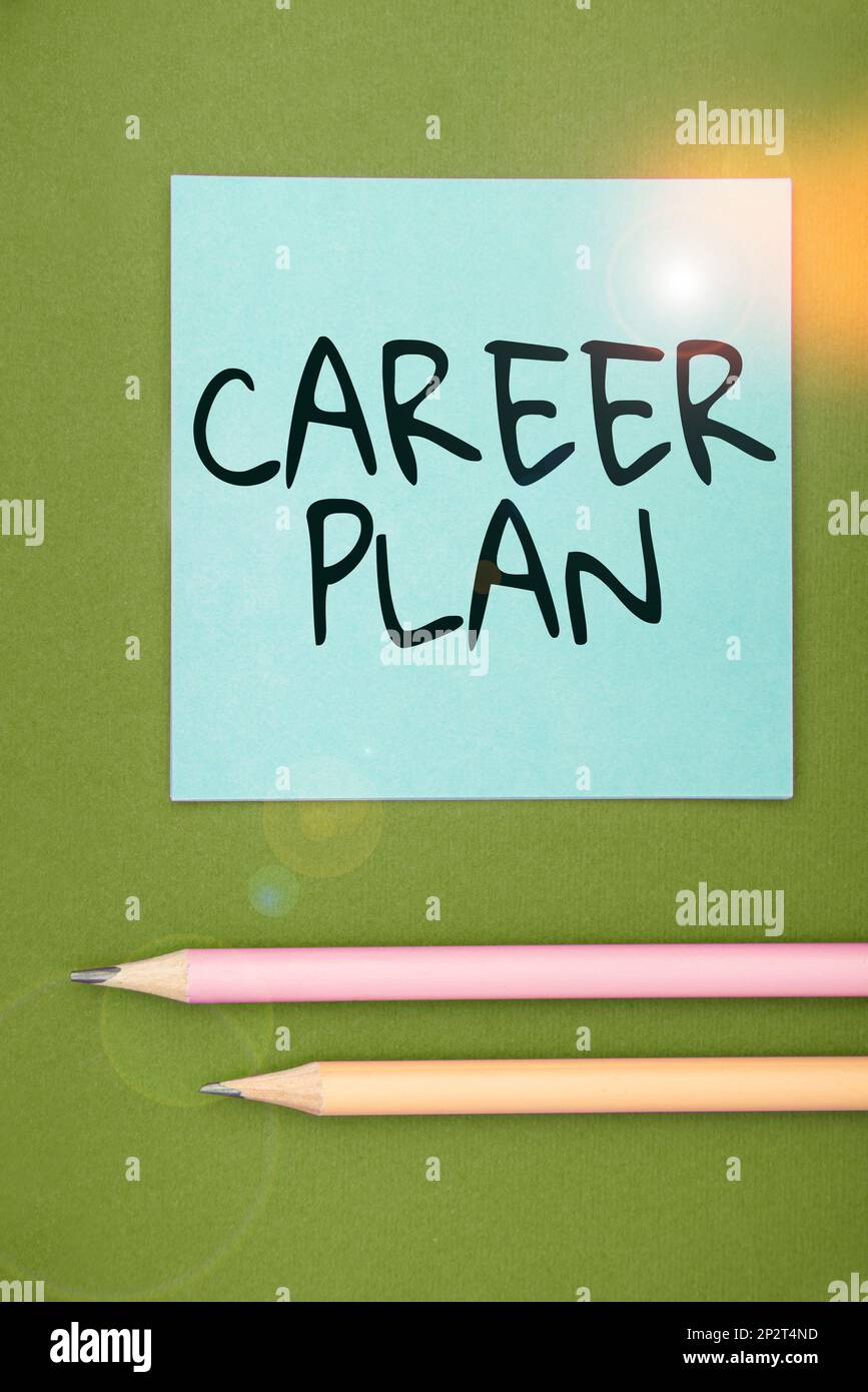 Handwriting text Career Plan. Business showcase ongoing process where ...