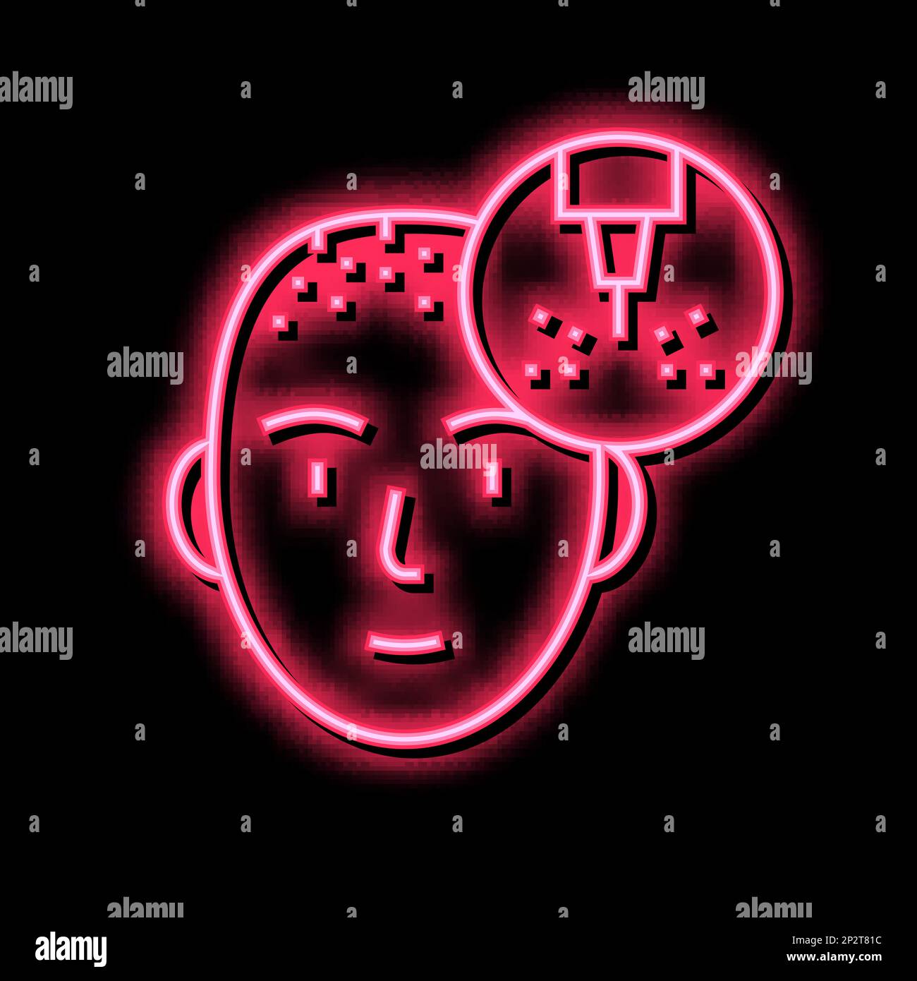 hair extension laser neon glow icon illustration Stock Vector Image ...