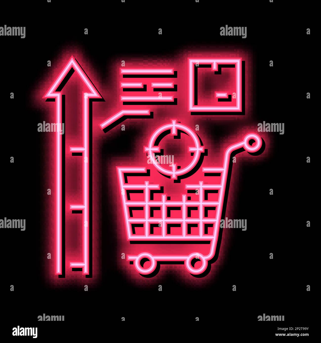 sales data visualization neon glow icon illustration Stock Vector Image ...