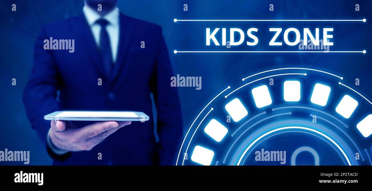 Conceptual display Kids Zone. Business concept An area or a region ...