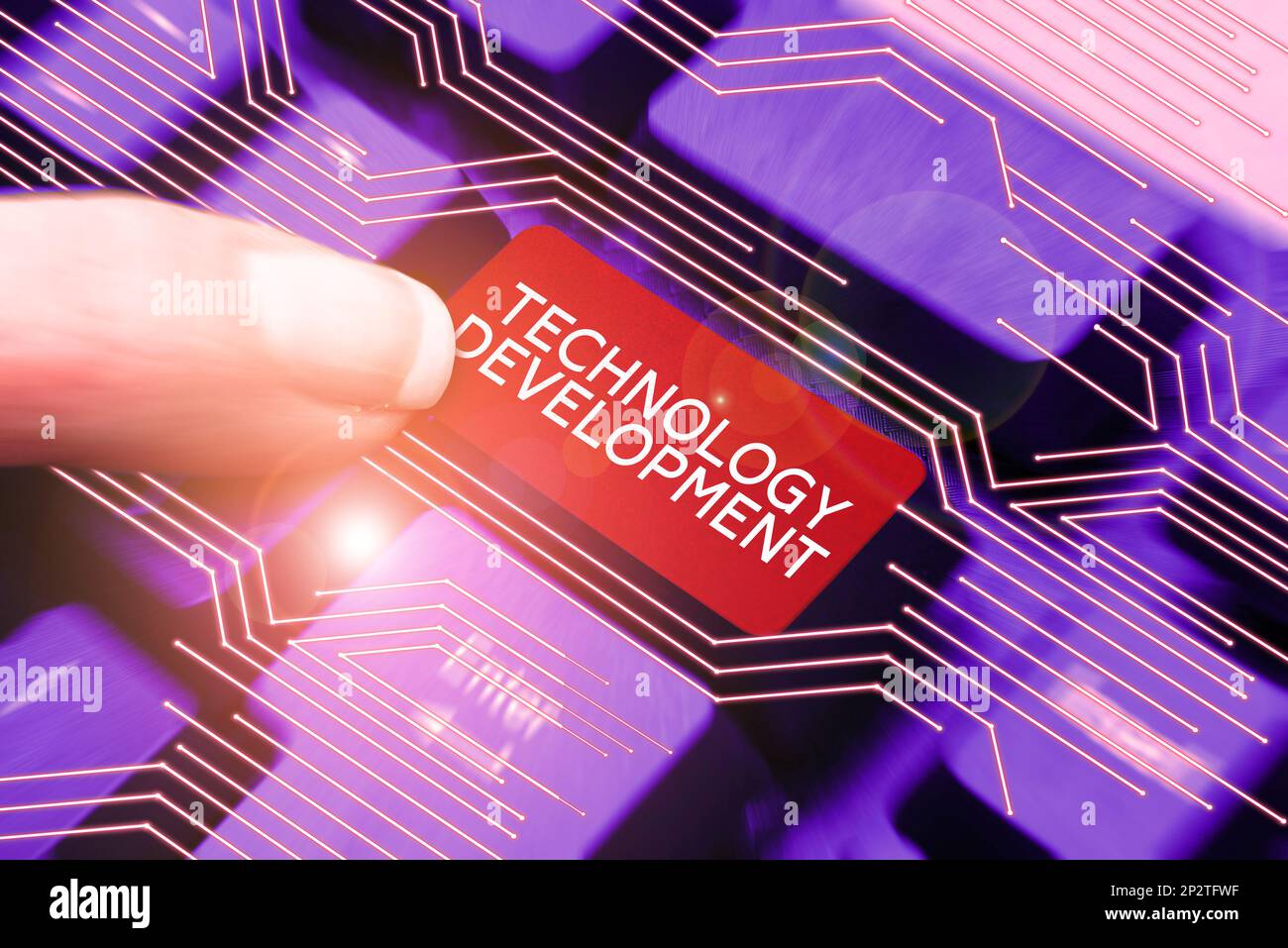 Text showing inspiration Technology Development. Business approach ...