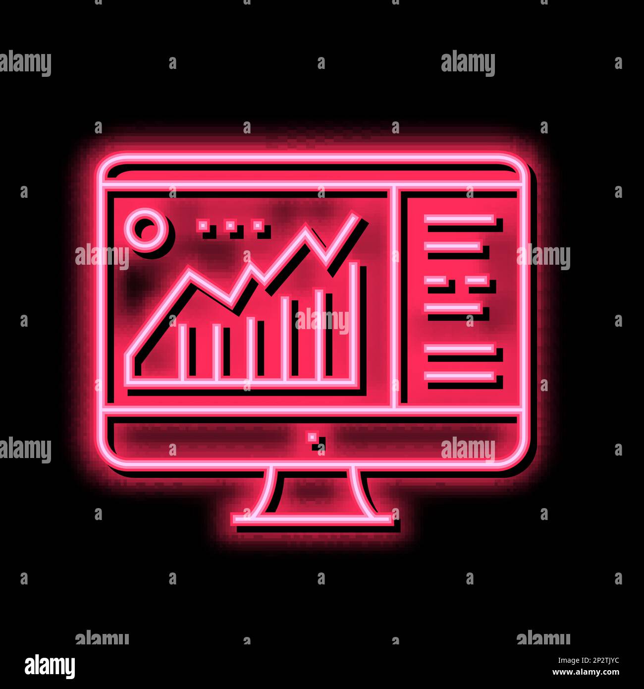infographic on computer display color icon vector illustration Stock ...