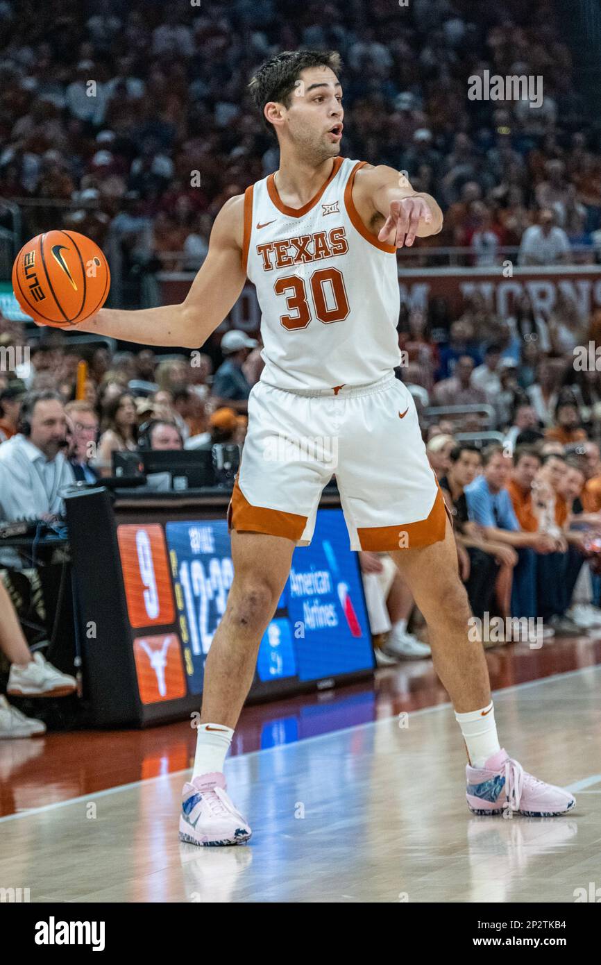 Texas, USA. 4th Mar, 2023. Brock Cunningham #30 of the Texas Longhorns ...