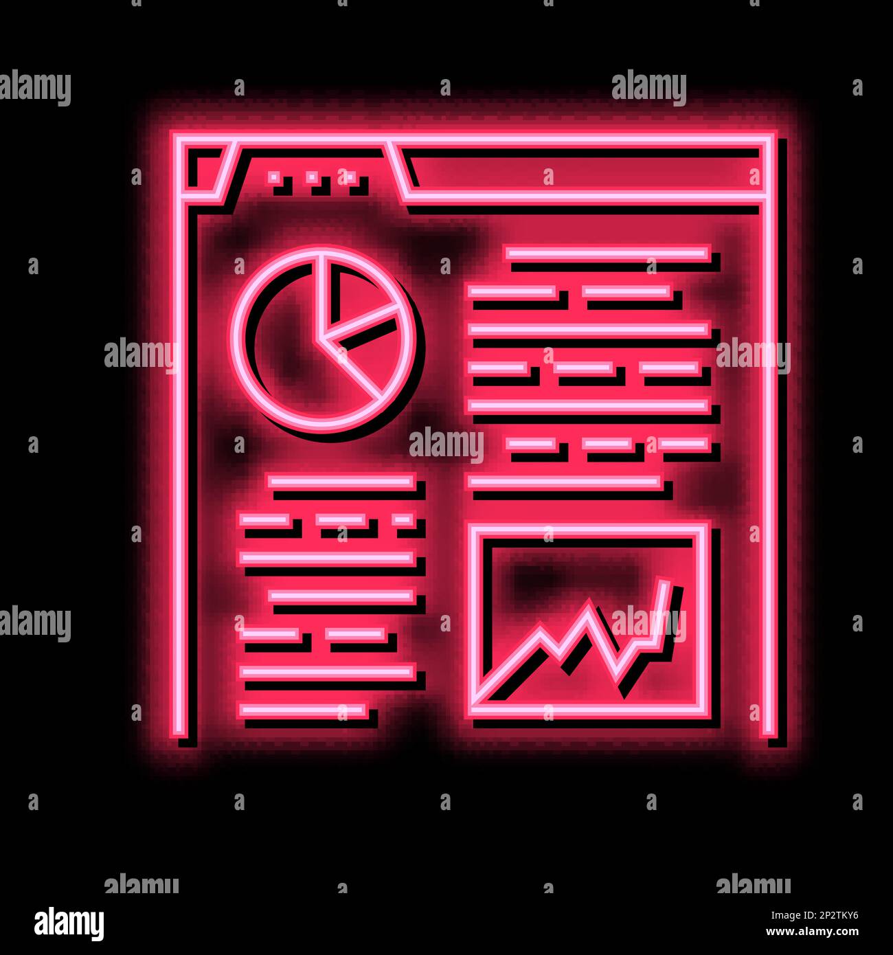 analytics report neon glow icon illustration Stock Vector Image & Art ...
